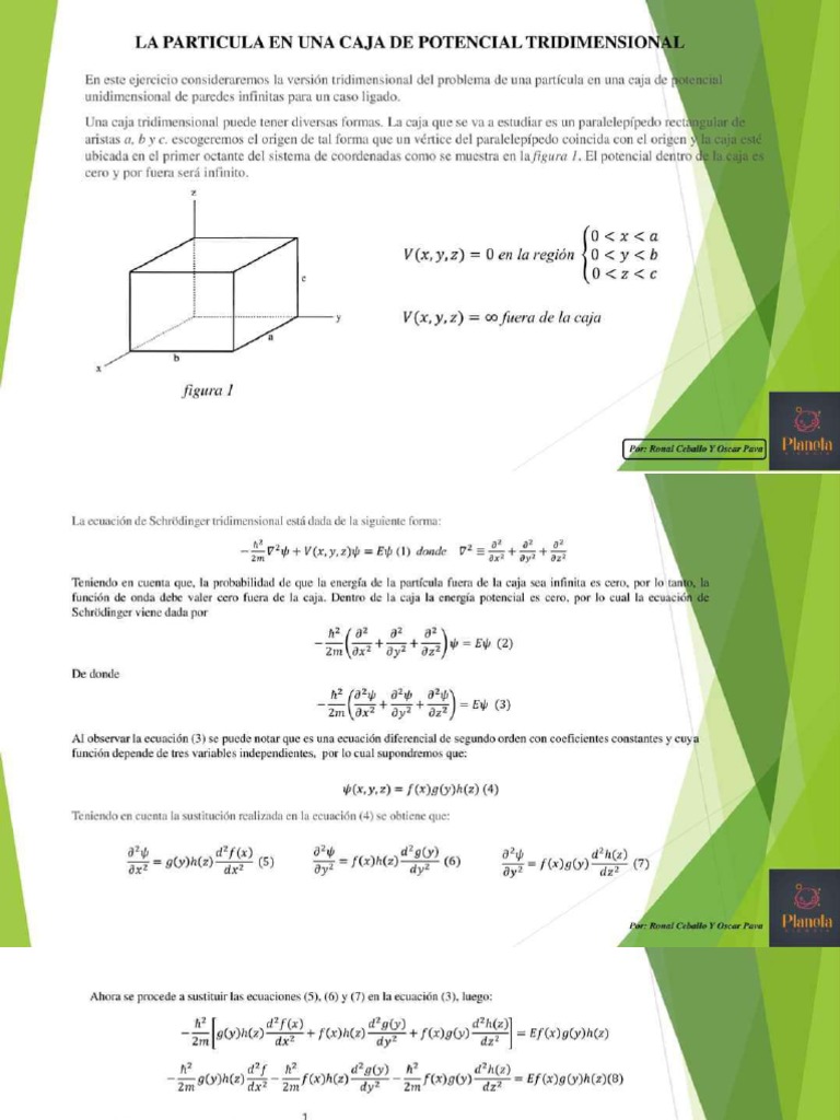 Particula en Una Caja de Potencial Tridimensional | PDF