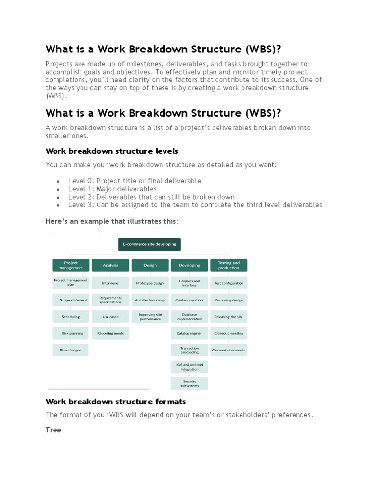 Unit2 Wbs | PDF | Information Technology Management | Business