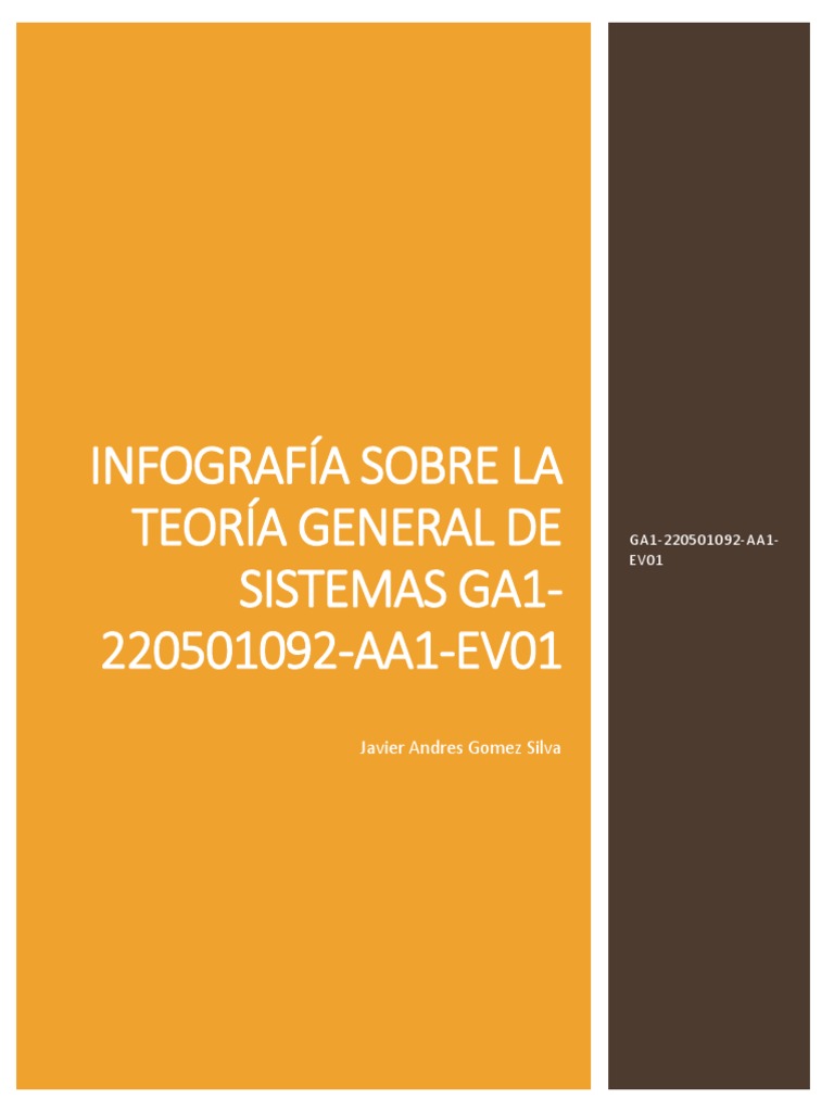 GA1 220501092 AA1 EV01 Infografía Sobre La Teoría General de Sistemas | PDF | Tecnología