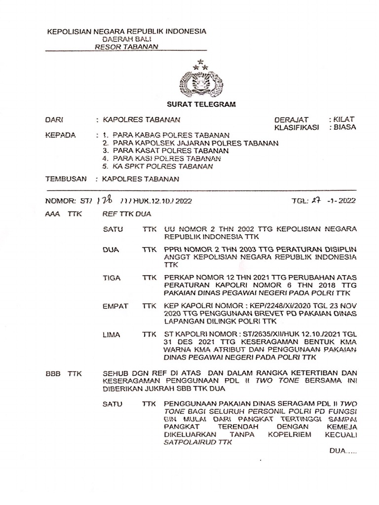 Jukrah JJR - ST - 128 - DLM Rangka Ketertiban Dan Keseragaman Gun PDL Ii Two Tone | PDF