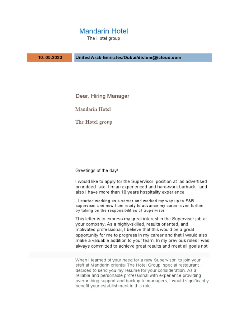 Cover letter.docx | PDF