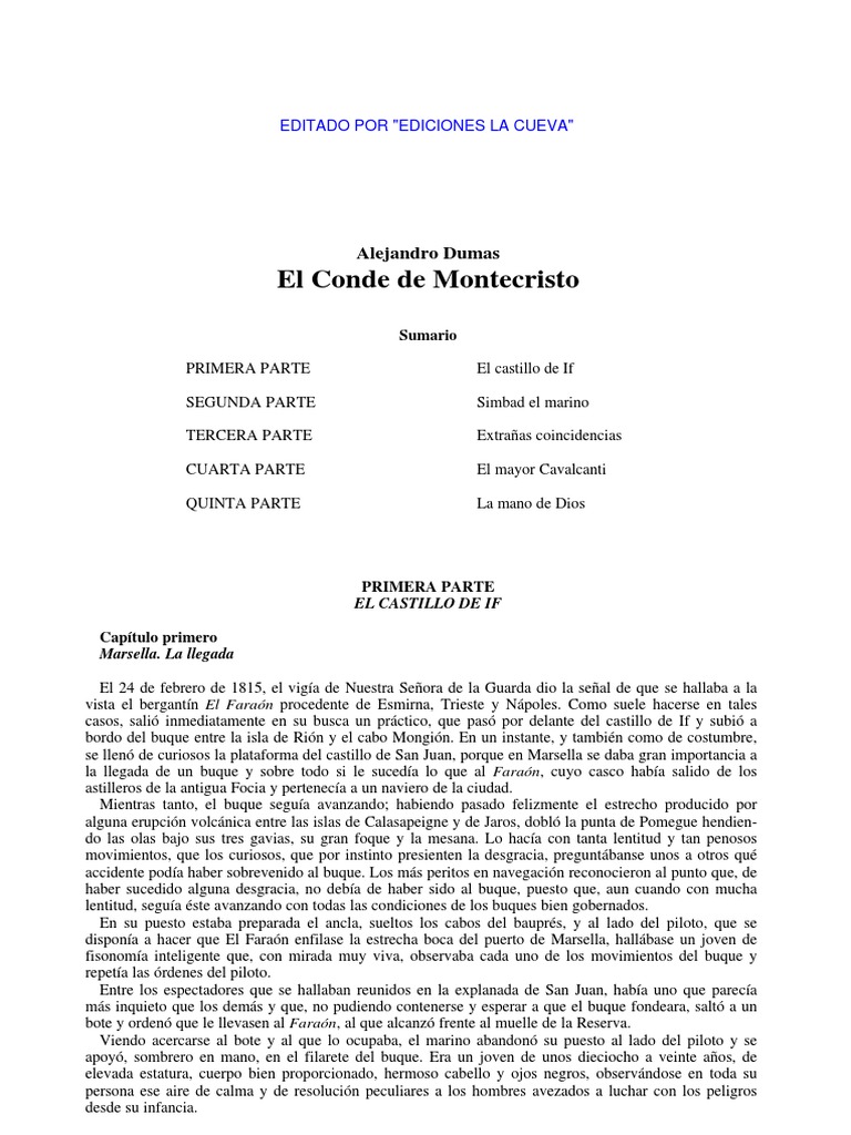 Dumas Alejandro - El Conde de Montecristo PDF | PDF | Amor