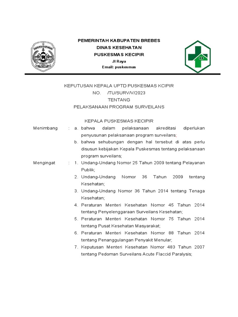 SK Program Surveilans | PDF