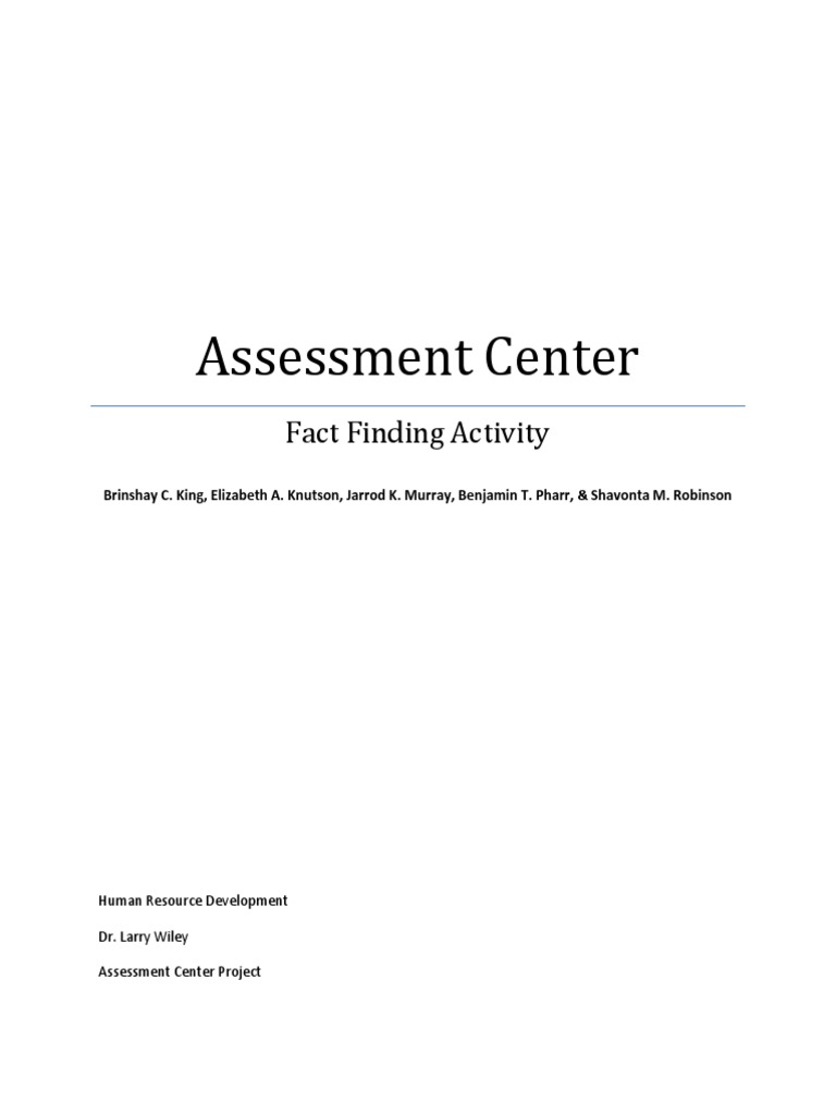 Fact Finding Assessment: Evaluating Graduate Students' Capabilities in ...