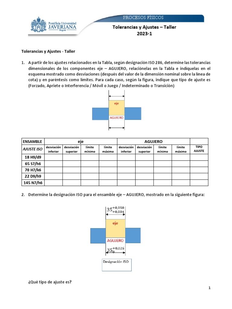 Tolerancias y Ajustes en Ensambles ISO | PDF | Tecnología