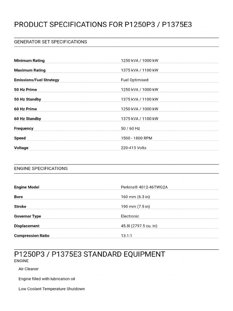 P1250P3 - P1375e3 PDF | PDF