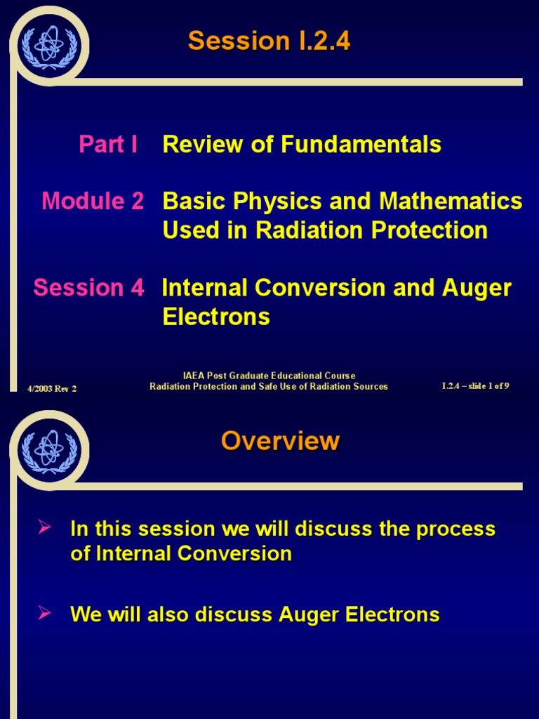 Session I204 Internal Conversion | PDF | Science & Mathematics