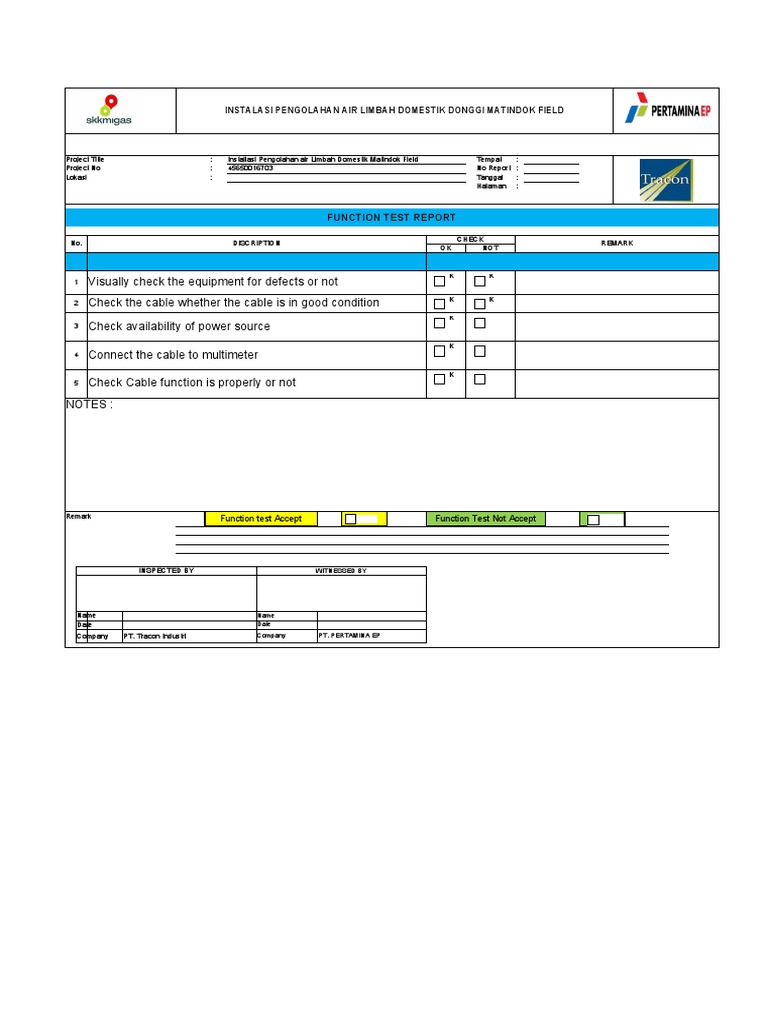 Form Function Test Cable | PDF