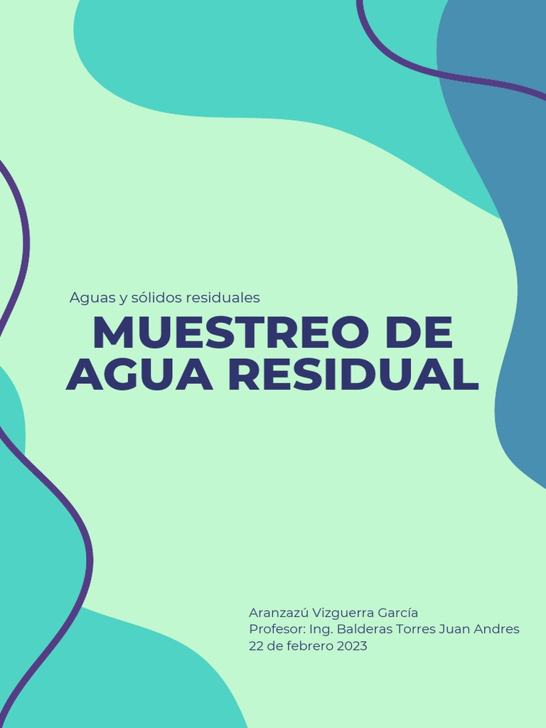Muestreo de Agua Residual | PDF | Aguas residuales | Agua
