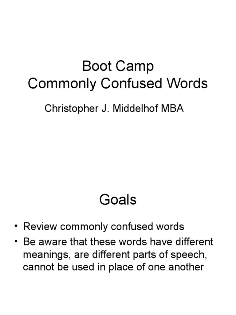 9 Easily Confused Words | PDF | Verb | Linguistic Typology