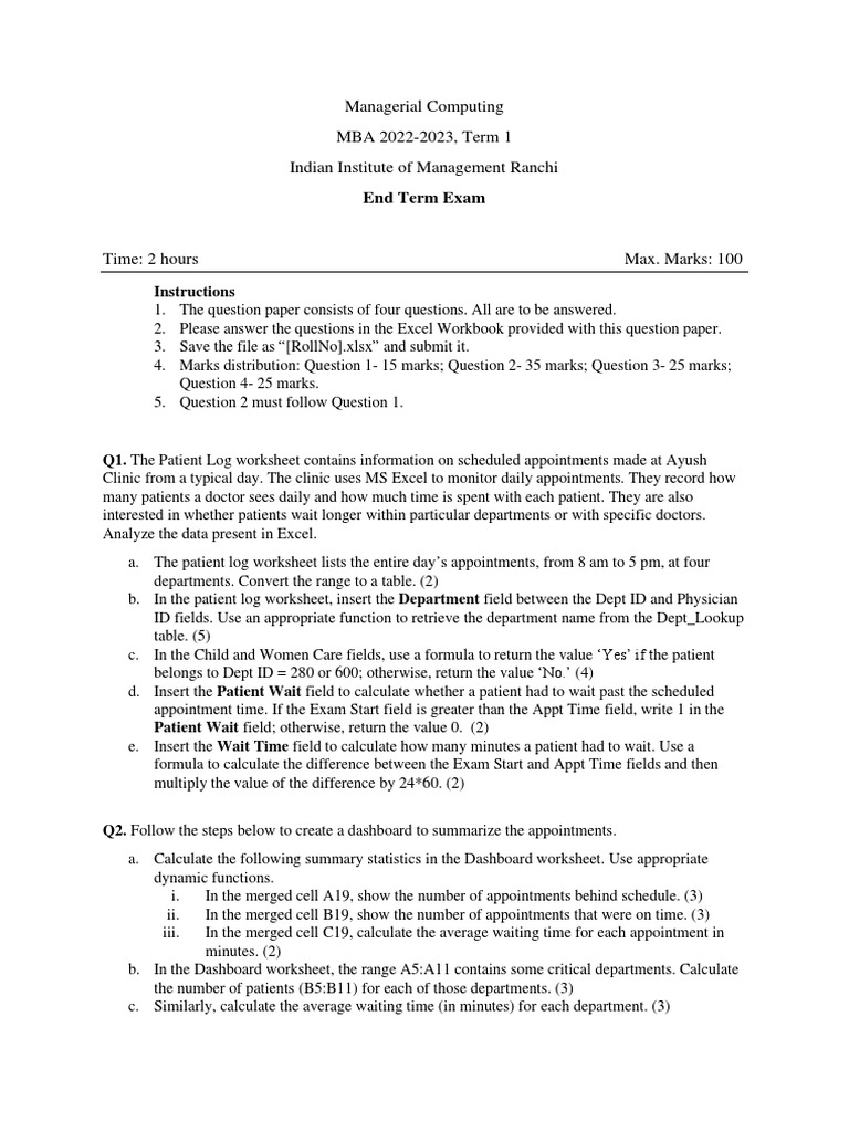 MC End Term Questions | PDF