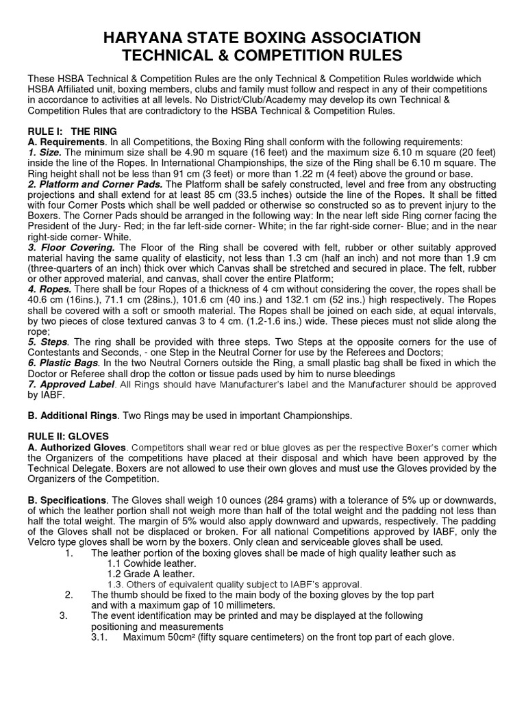 Rules For State Competitions and Iabf Approved Tournaments | PDF ...