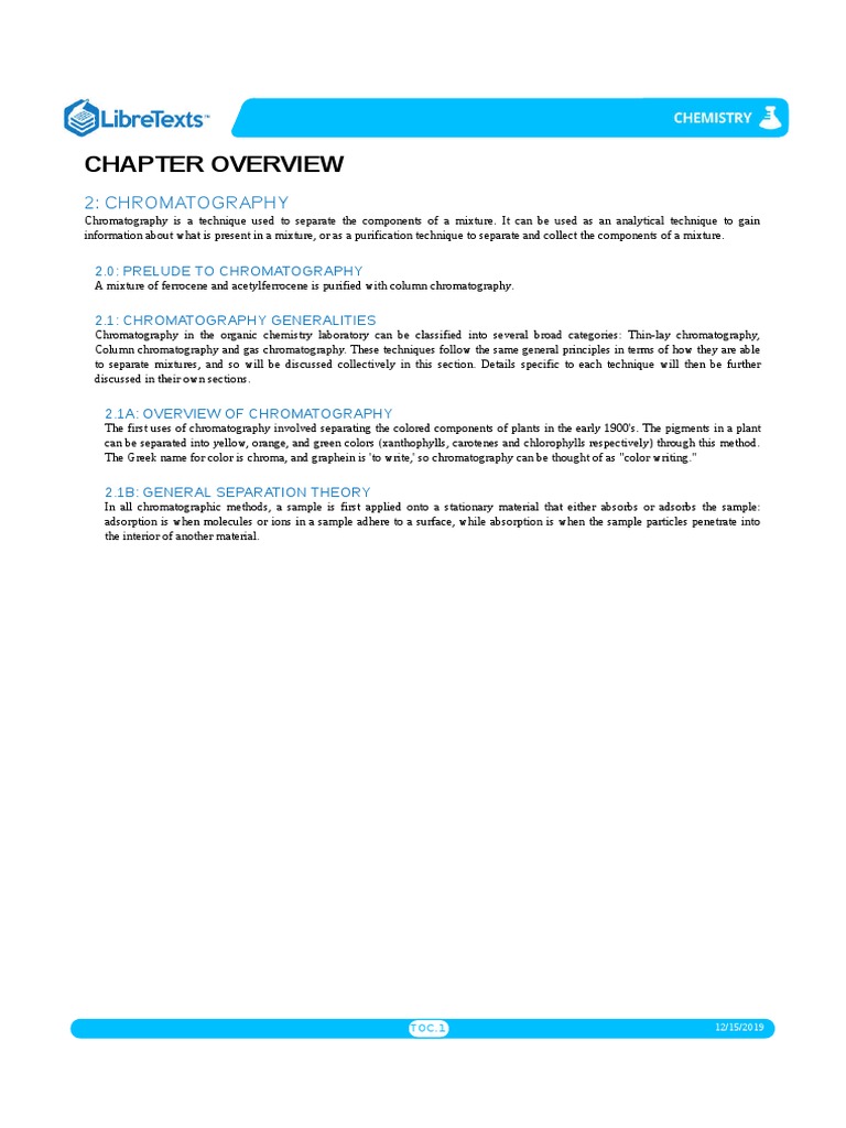 Principles of Chromatography: An Introduction to Separation Techniques for Analyzing Mixtures ...