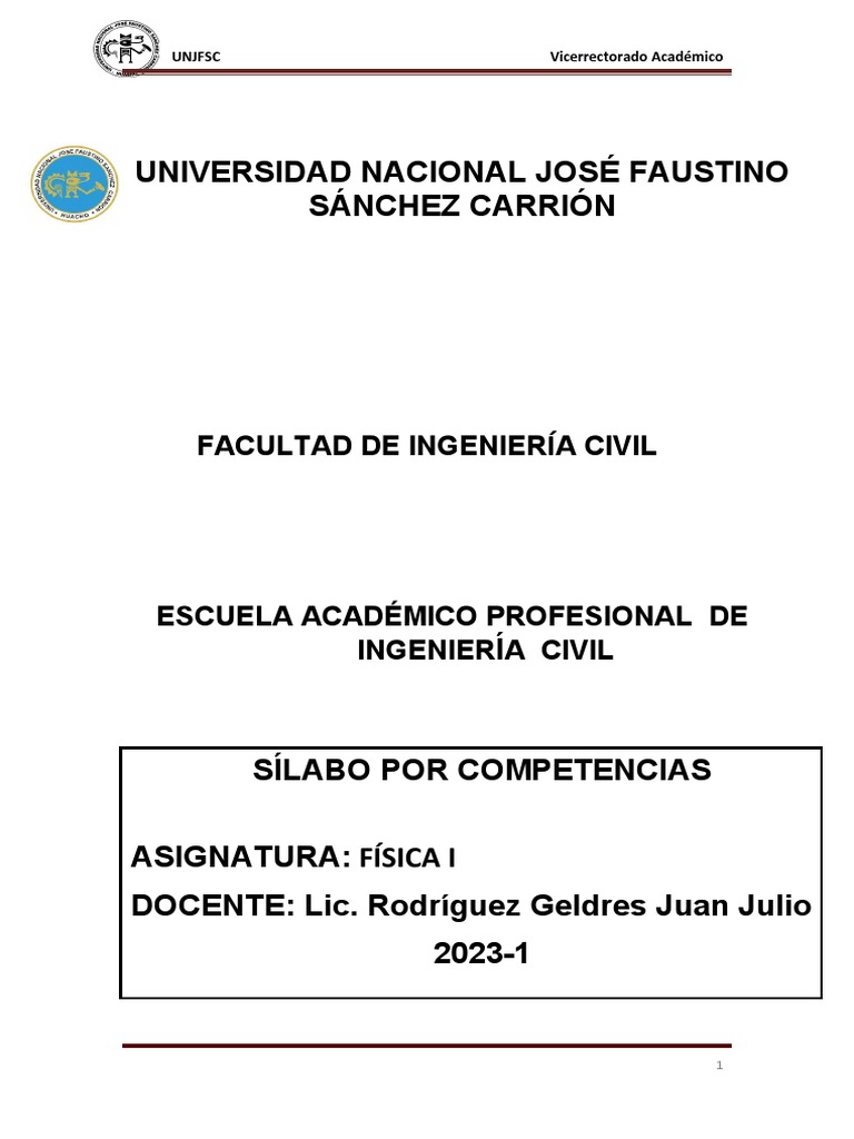 Universidad Nacional José Faustino Sánchez Carrión: Facultad de Ingenier A Civil | PDF | Vector ...