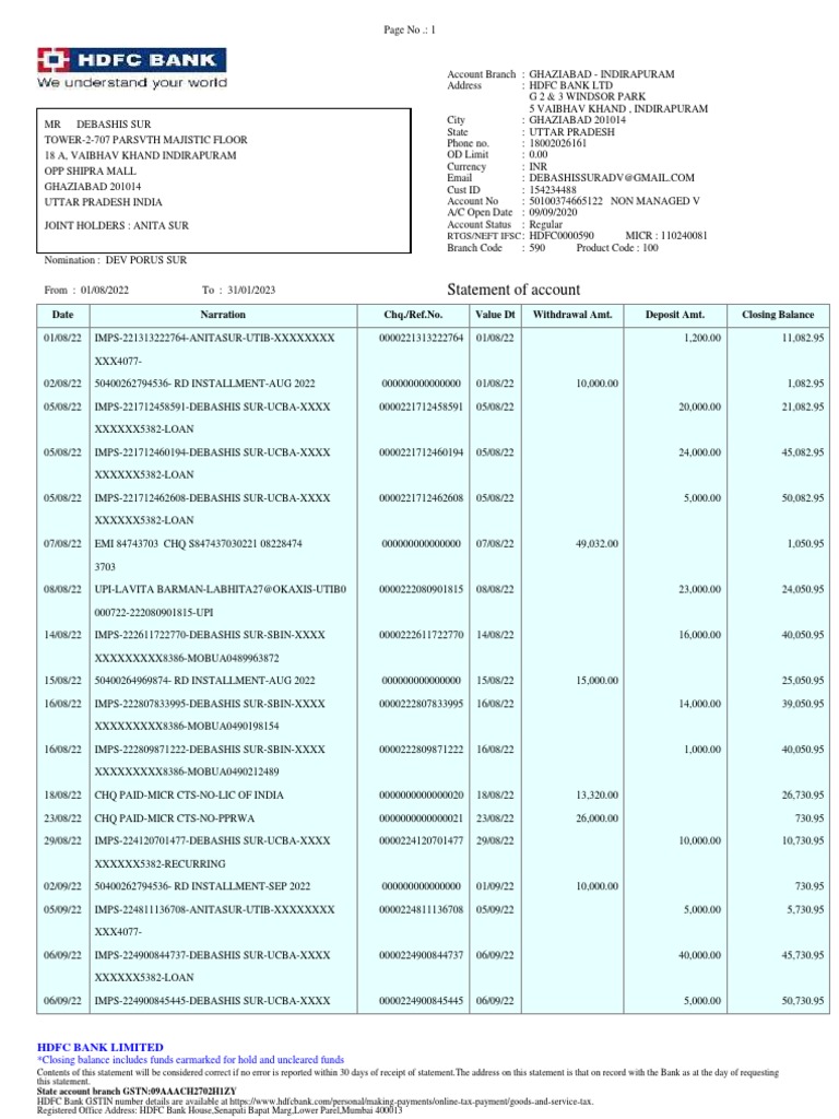 Acct Statement - XX5122 - 14022023 PDF | PDF | Money | Private Sector