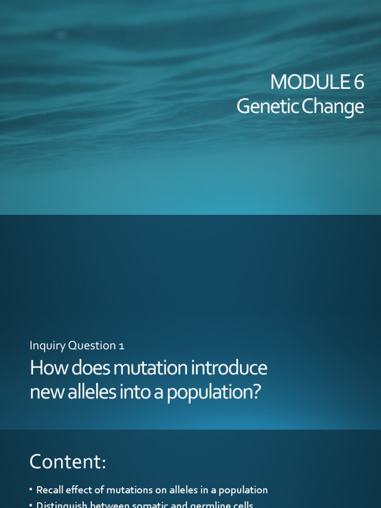 Genetic Mutations: Somatic vs Germline | PDF