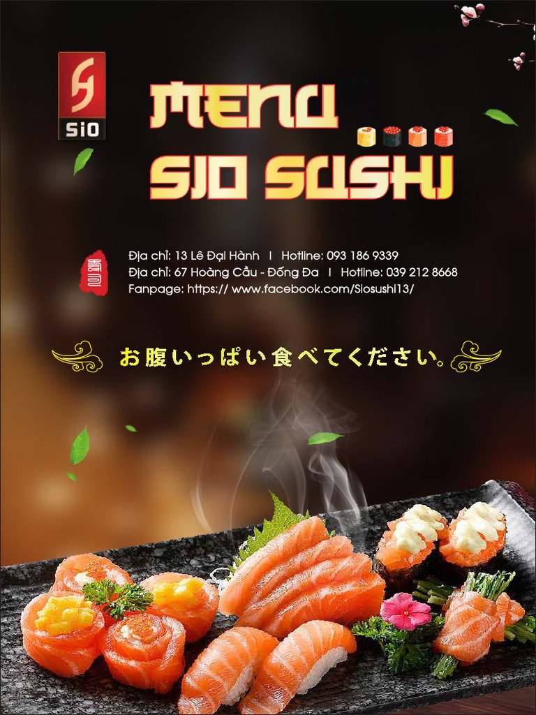 Sio Sushi - Menu | PDF