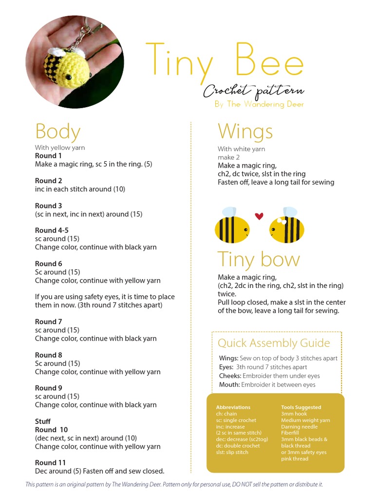 Bee PDF | PDF | Crochet | Yarn