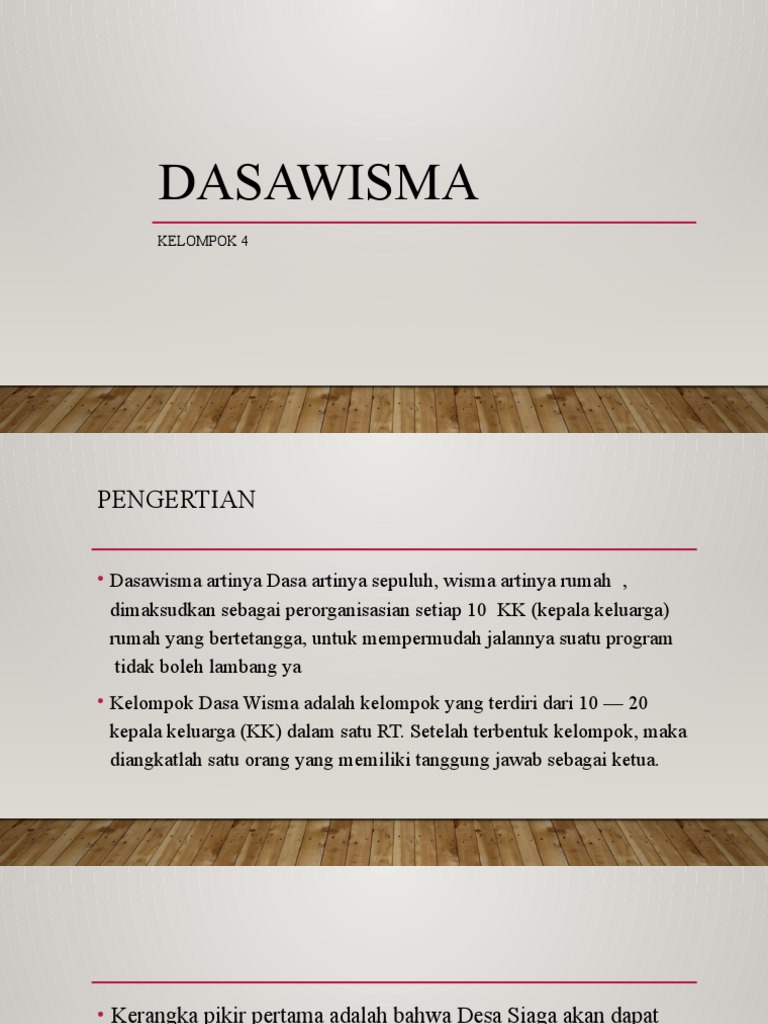 Dasawisma | PDF | Pengembangan Diri | Kesehatan Holistik