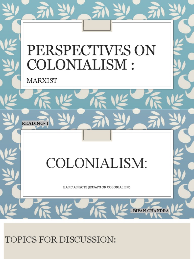 Perspective of Colonialism | PDF | Marxism | Capitalism