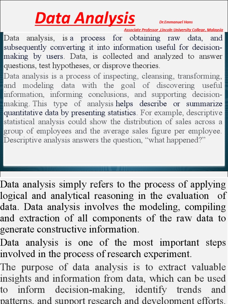 Data Analysis | PDF | Data Analysis | Statistics