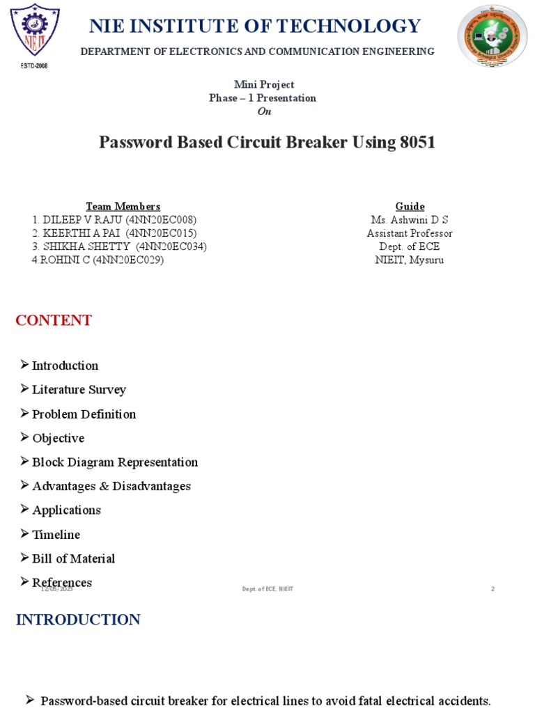 Mini Project Ppt 1 Semifinal Pdf Password Electronic Engineering 8371