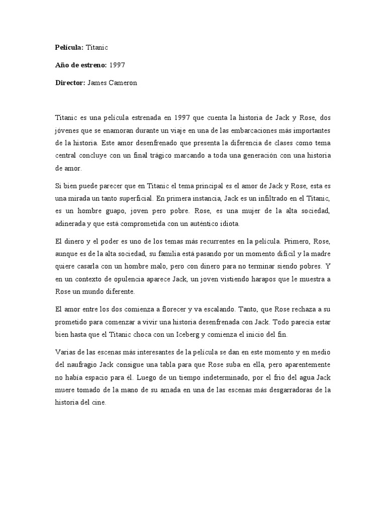 Película Reseña | PDF