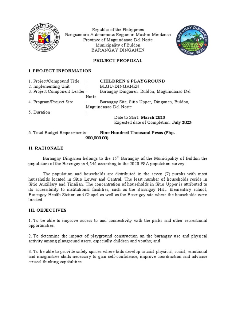 Project Proposal | PDF | Playground