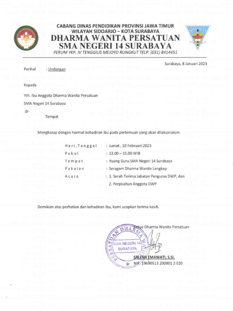 Undangan DWP PDF | PDF