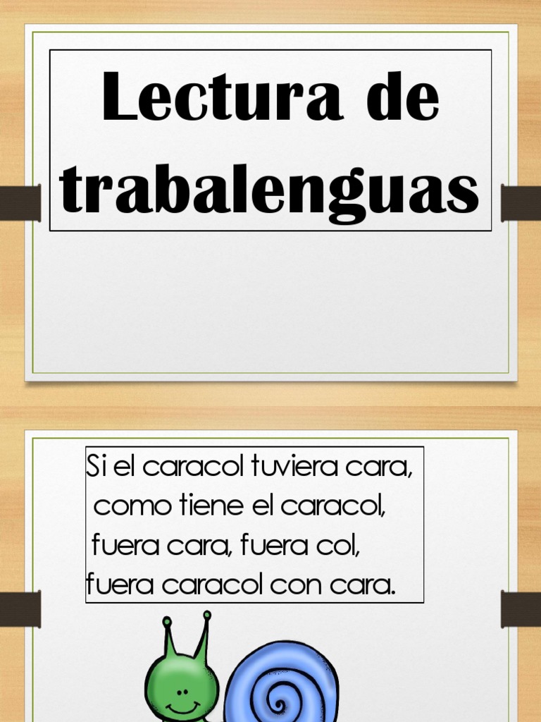 4.-Lectura de Trabalenguas | PDF