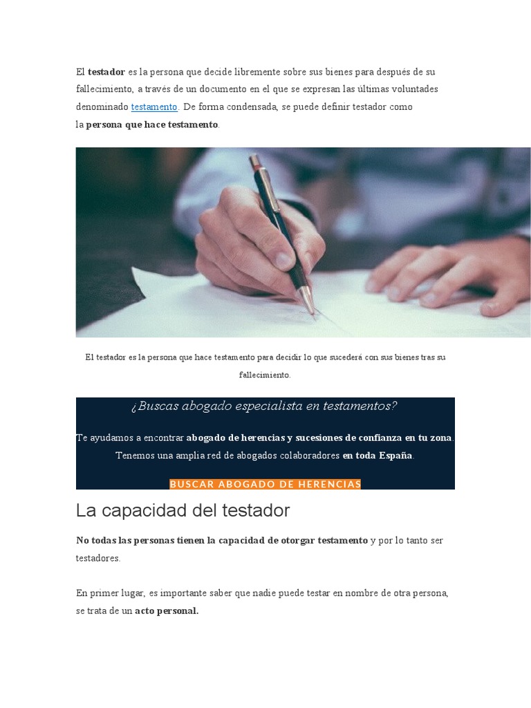 Testador | PDF | Derecho