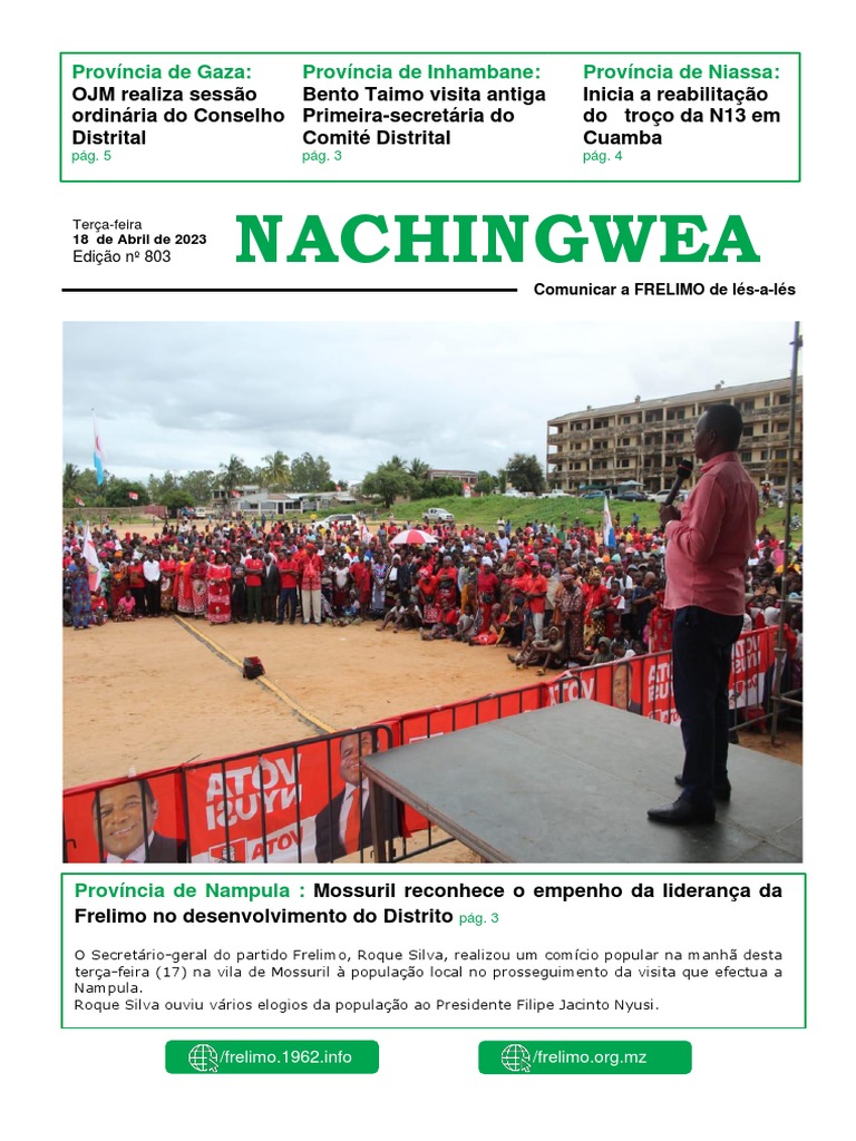 Boletim Nachingwea - 18-04-2023 803 | Download grátis PDF | Moçambique ...
