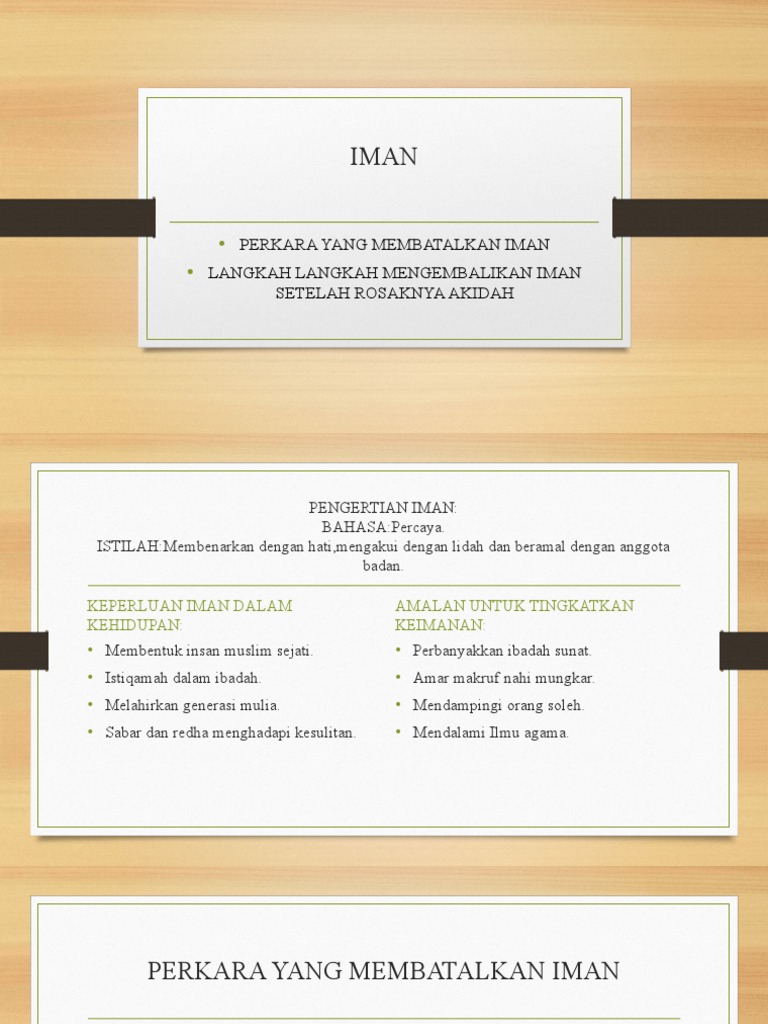 IMAN Powerpoint | PDF | Pengembangan Diri | Agama & Spiritualitas