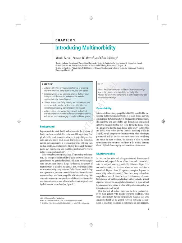 ABC Multimorbidity | PDF | Comorbidity | Chronic Condition
