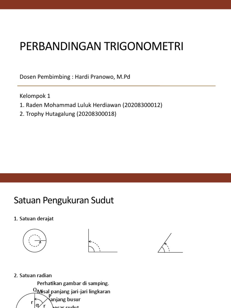 PPT PERBANDINGAN TRIGONOMETRI | PDF