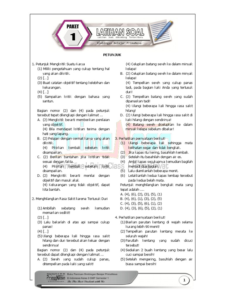 11 Latihan Soal Petunjuk PDF | PDF