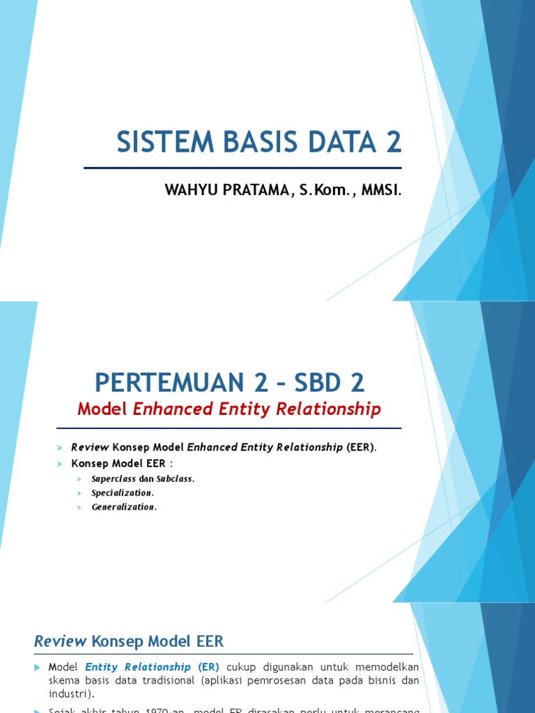 Model Enhanced Entity Relationship EER | PDF | Komputer