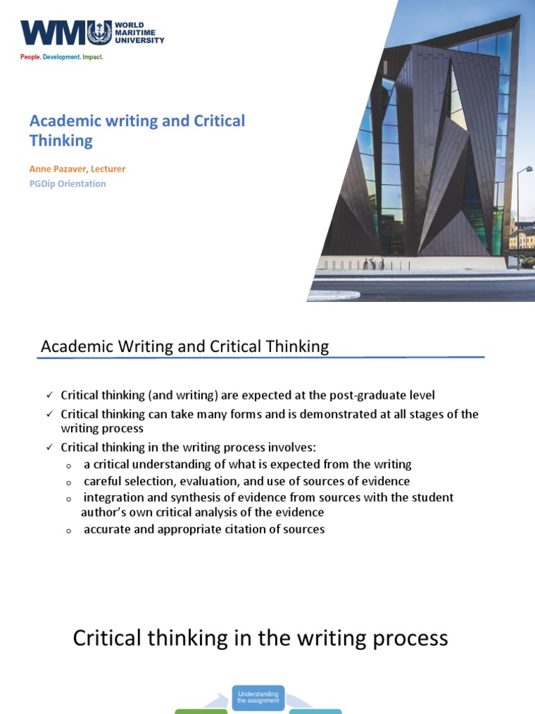 Academic Writing and Critical Thinking | PDF | Sustainability ...