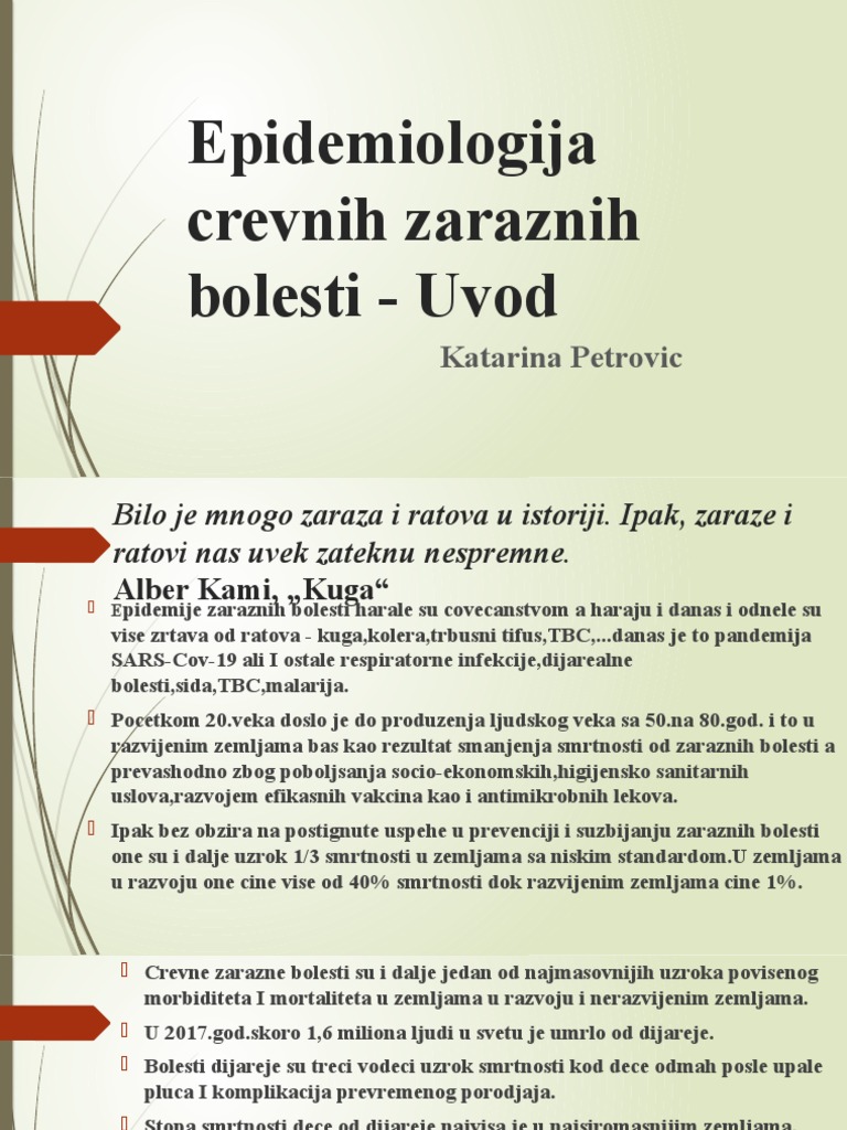 Epidemiologija Crevnih Zaraznih Bolesti | PDF