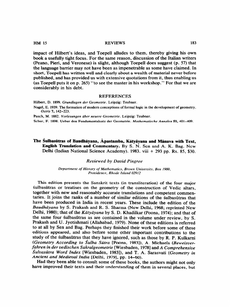 The Ulbasutras of Baudhayana Apastamba Katyayana and Manava With 1988 | PDF