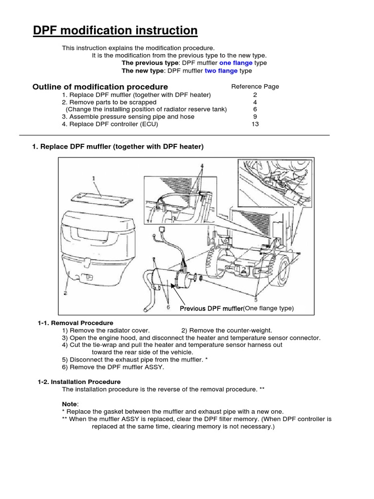 DPF Modification Instructions | PDF | Pipe (Fluid Conveyance) | Valve