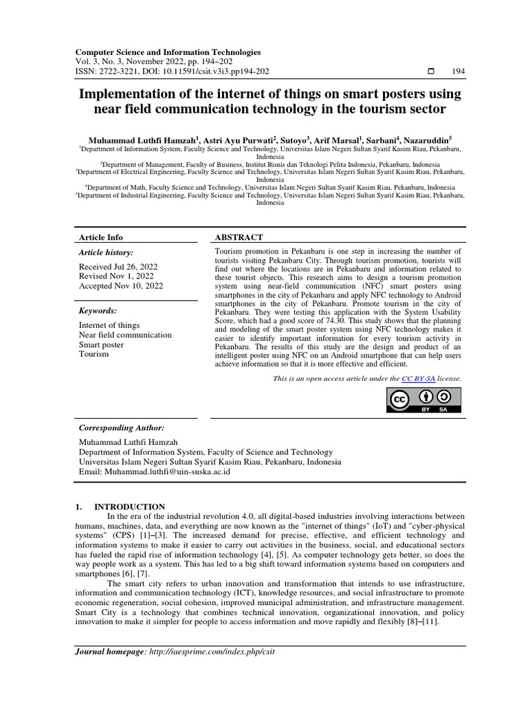 Implementation of The Internet of Things On Smart Posters Using Near ...