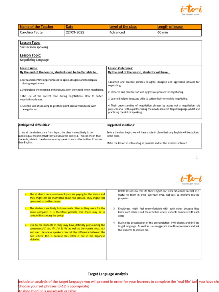 Advanced Negotiation Language Skills | PDF | Second Language | Negotiation