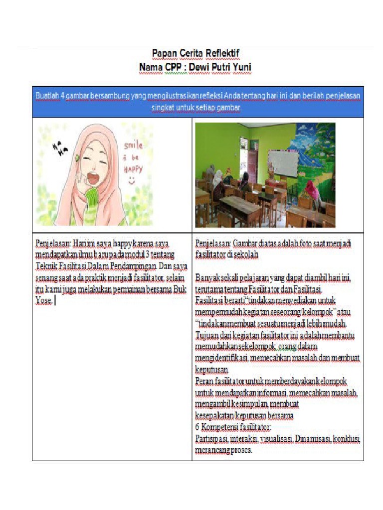 Refleksi Model Papan Cerita (Foto) | PDF