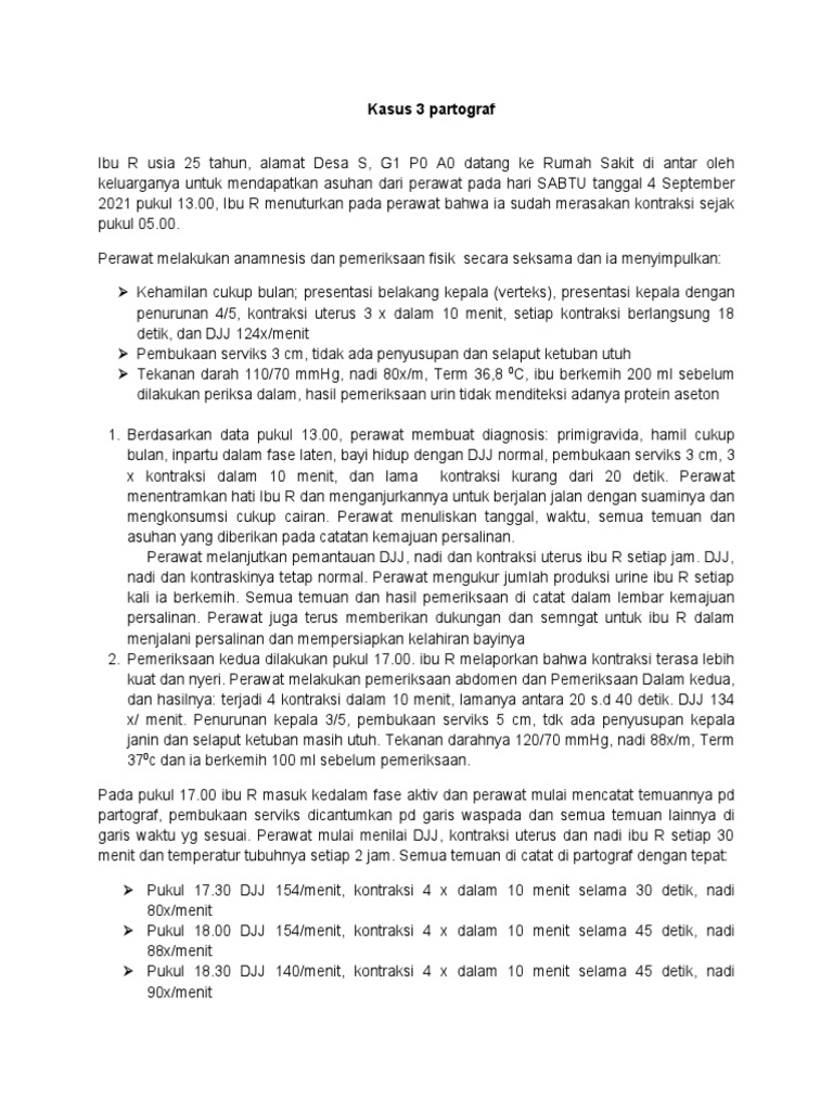 Kasus Partograf | PDF