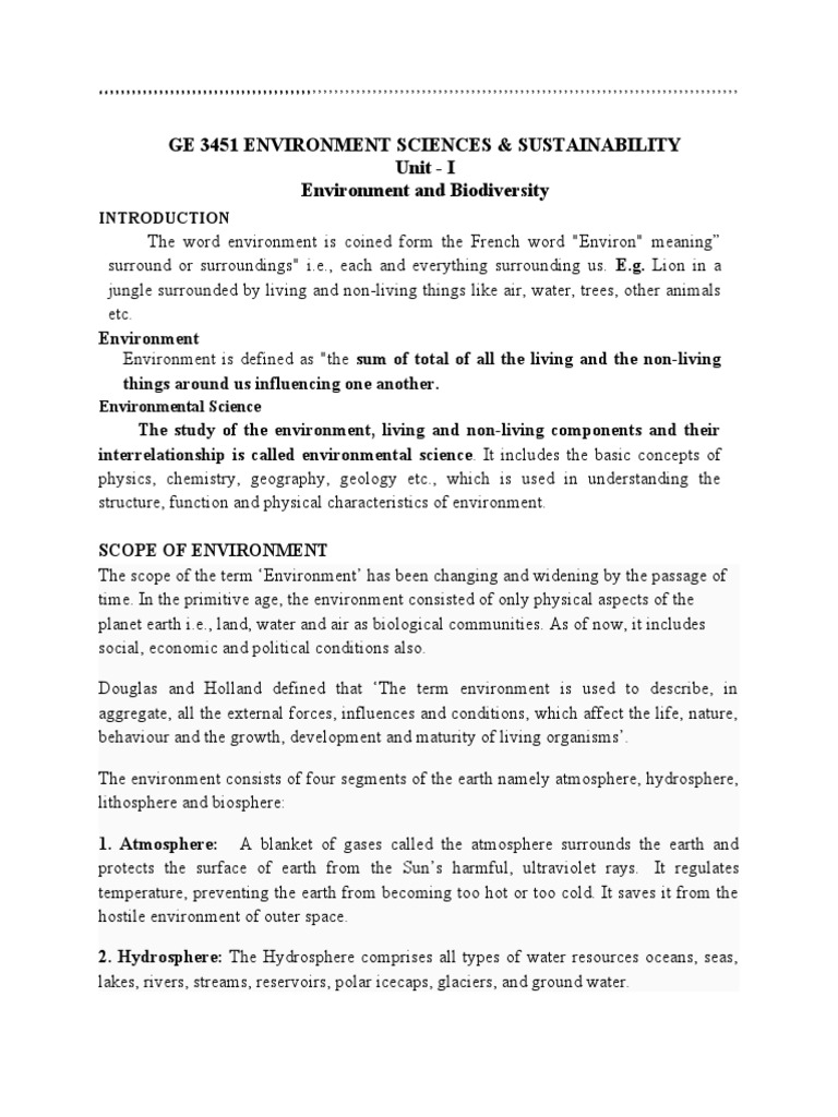 Understanding Ecosystems: A Comprehensive Overview of Environmental ...