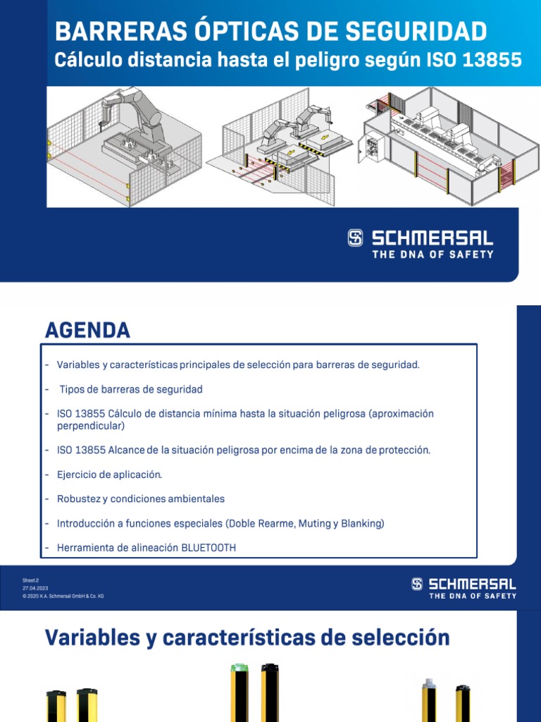 Presentacion BARRERAS OPTICAS ISO 13855 | PDF | Tecnología
