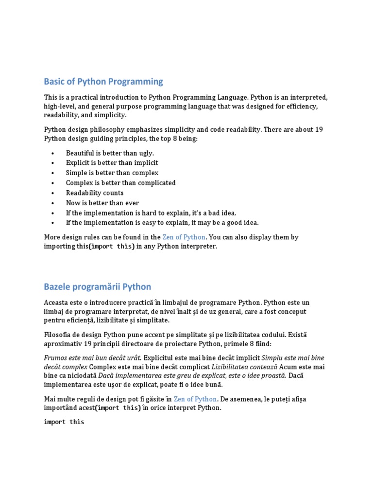 Intro To Python | Download Free PDF | Variable (Computer Science ...