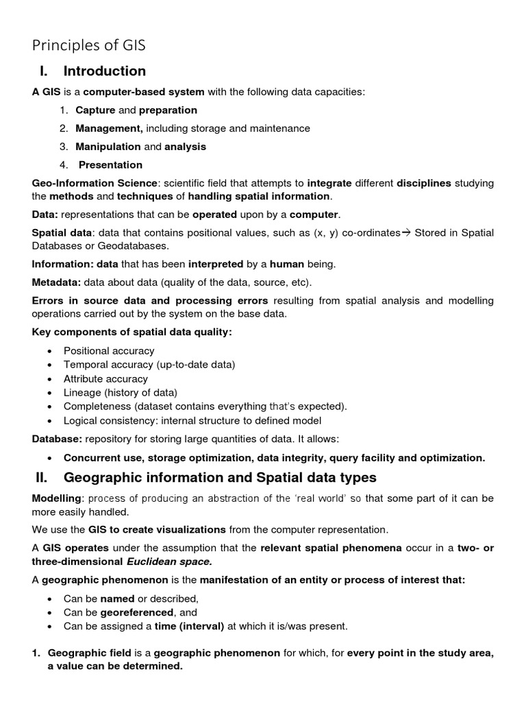 Principles of GIS Study Guide PDF | Download Free PDF | Geographic ...