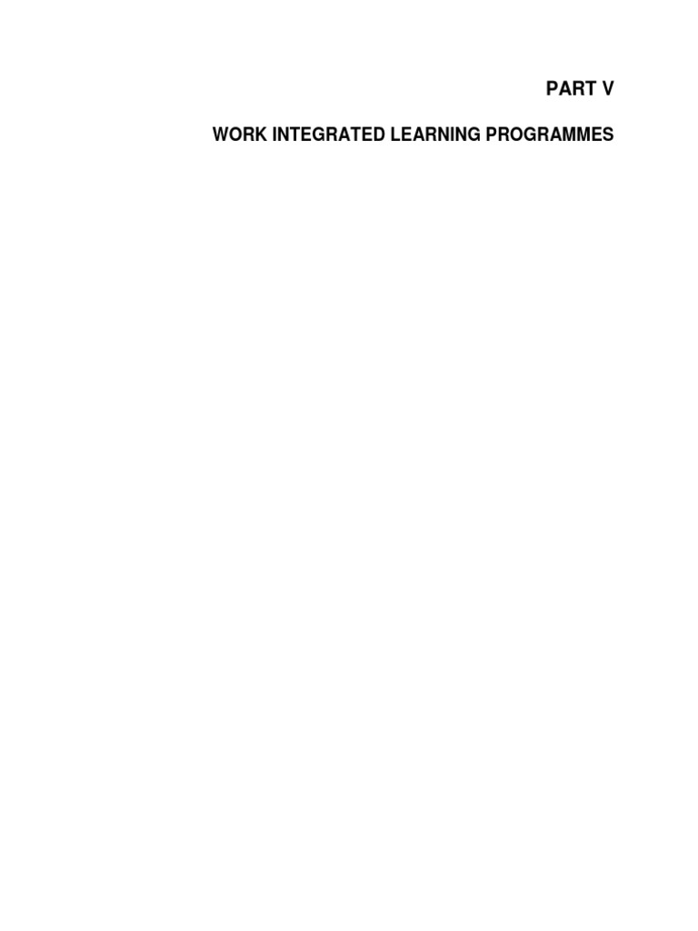 Work Integrated Learning Programmes | PDF | Academic Degree ...